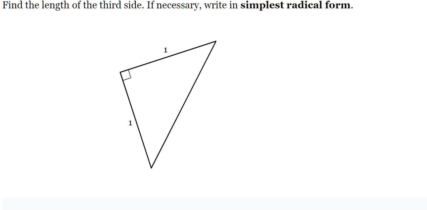 Solved Find the length of the third side. If necessary, | Chegg.com