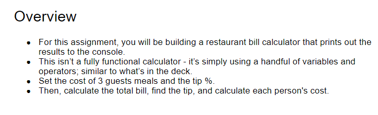 Solved Overview • For this assignment, you will be building | Chegg.com