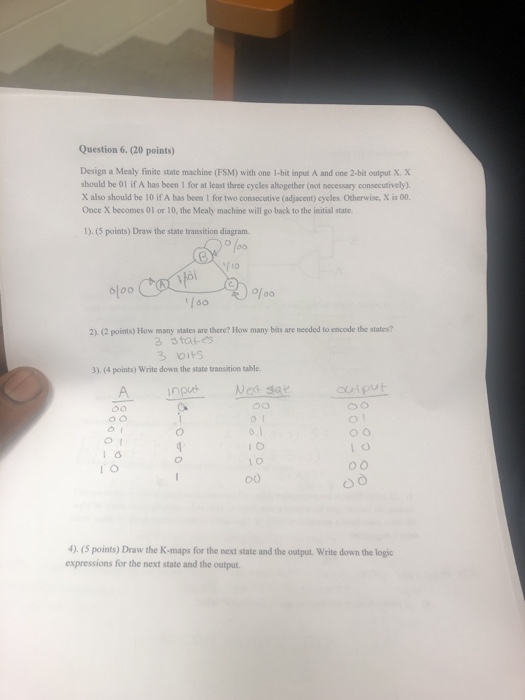 Solved Question 6. (20 points) Design a Mealy finite state | Chegg.com Solved Question 6. (20 points) Design a Mealy finite state | Chegg.com