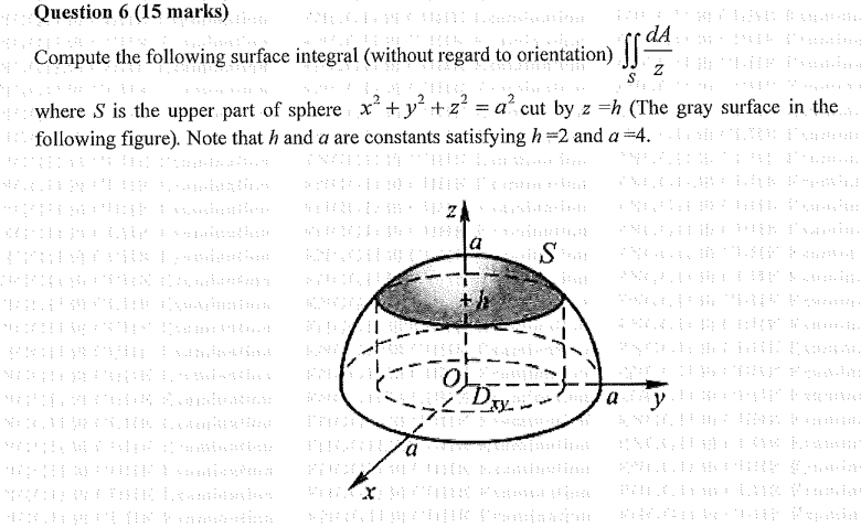 Solved Question 6 (15 marks) dA Compute the following | Chegg.com
