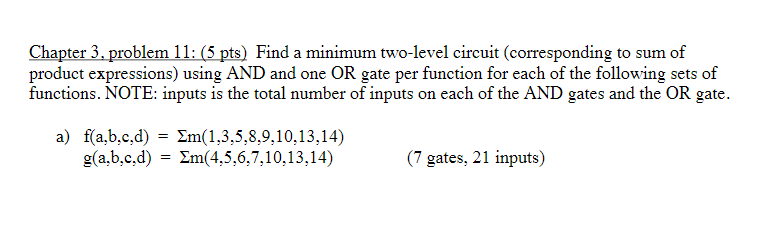 Solved Chapter 3, problem 11: (5 pts) Find a minimum | Chegg.com