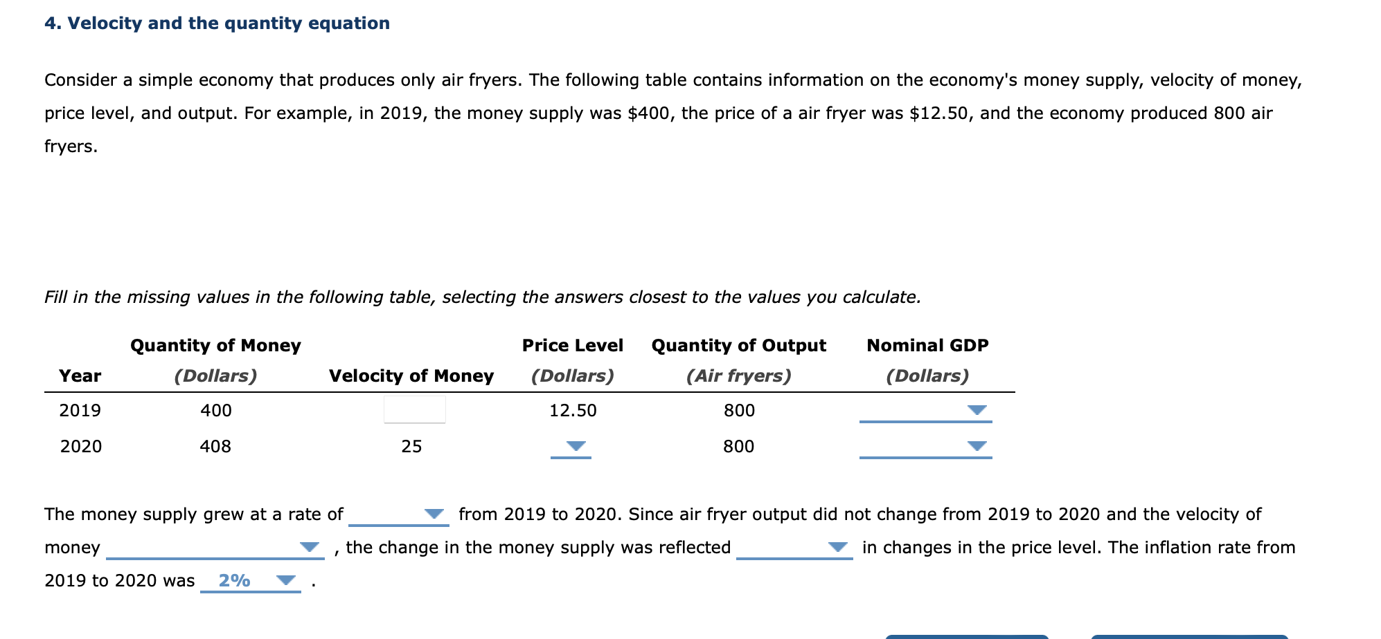 [Solved]: 4. Velocity and the quantity equation Consider a