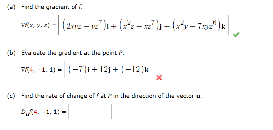 (a) Find the gradient of f. | Chegg.com