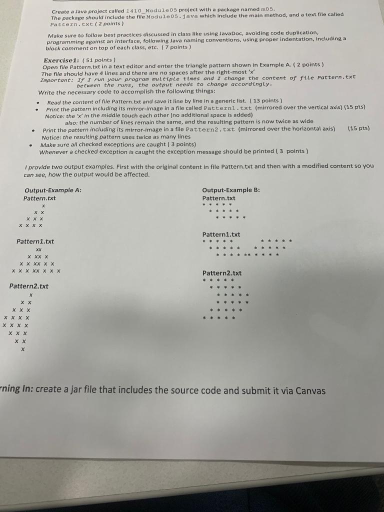 Solved Create a Java project called 1410_Module05 project | Chegg.com