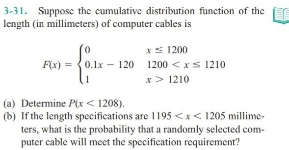 Solved 3-31. Suppose the cumulative distribution function of | Chegg.com