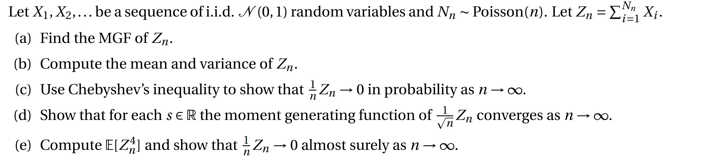 Solved Let X1, X2,... be a sequence of i.i.d. N (0,1) random | Chegg.com