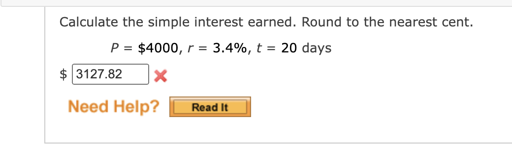 Solved Calculate the simple interest earned. Round to the | Chegg.com