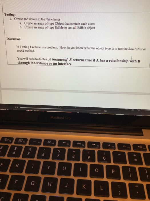 Solved Create the classes and interface 1. Create an | Chegg.com