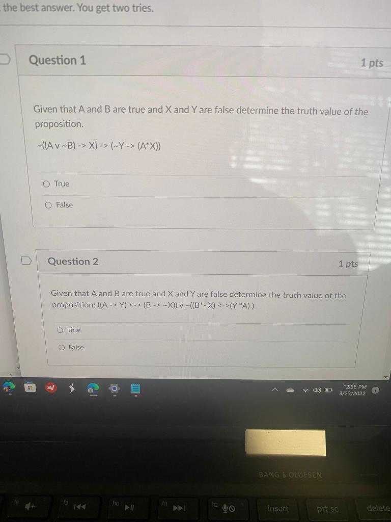 Solved the best answer. You get two tries. Question 1 1 pts | Chegg.com