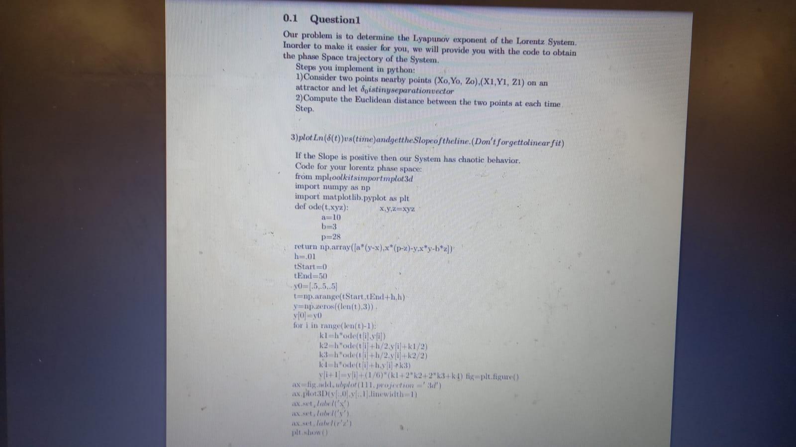 Solved 0.1 Question1 Our problem is to determine the | Chegg.com