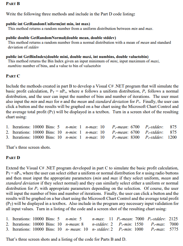 PART B Write the following three methods and include | Chegg.com