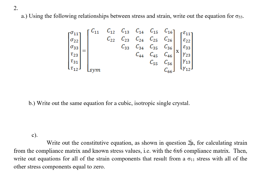 Solved 2. a) Using the following relationships between | Chegg.com