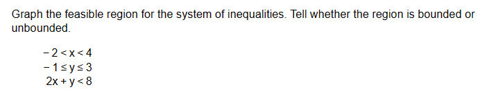 Solved Graph the feasible region for the system of | Chegg.com