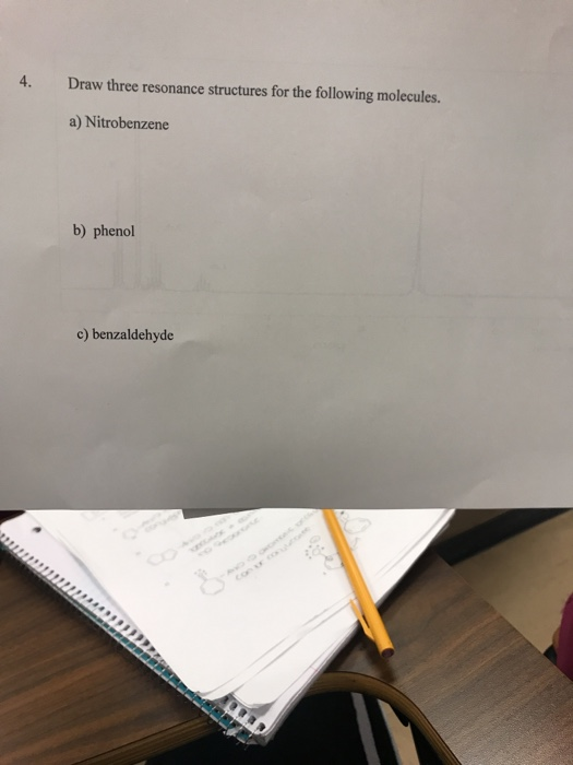 Solved 4. Draw three resonance structures for the following | Chegg.com