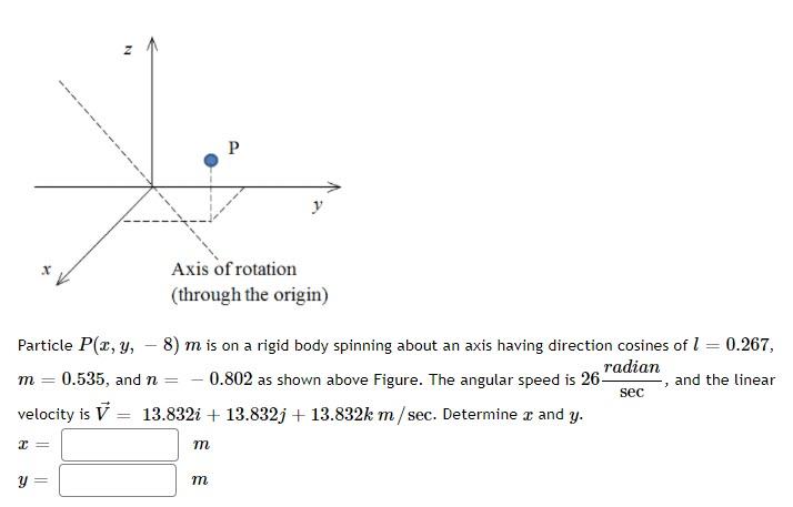 Solved 2 P Axis of rotation (through the origin) Particle | Chegg.com