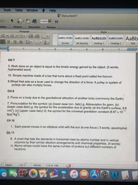 Solved Tools Table Window Help Document 100% ables Charts | Chegg.com