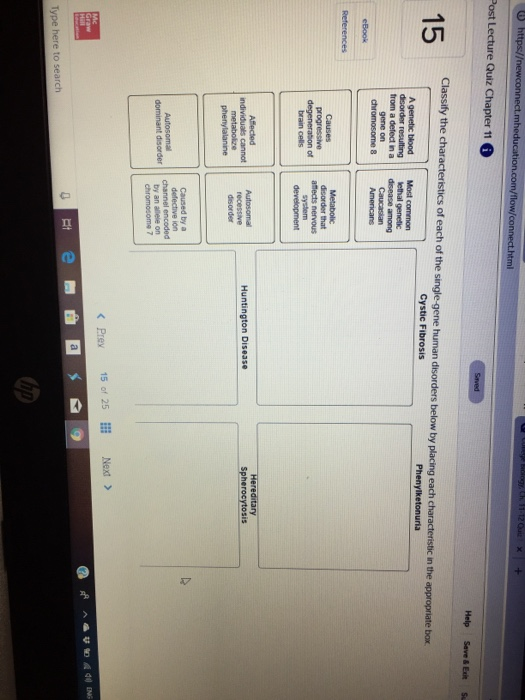 Solved G https/I ml Post Lecture Quiz Chapter 11 Classify | Chegg.com