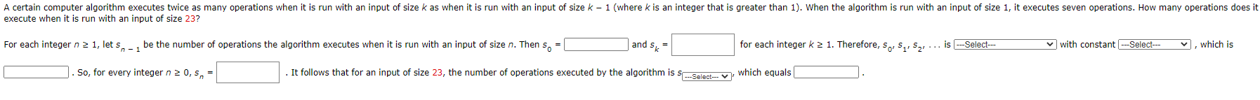 Solved A certain computer algorithm executes twice as many | Chegg.com