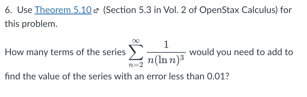 Solved 6. Use Theorem 5.10