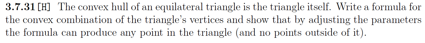 Solved 3.7.31 [H] The convex hull of an equilateral triangle | Chegg.com