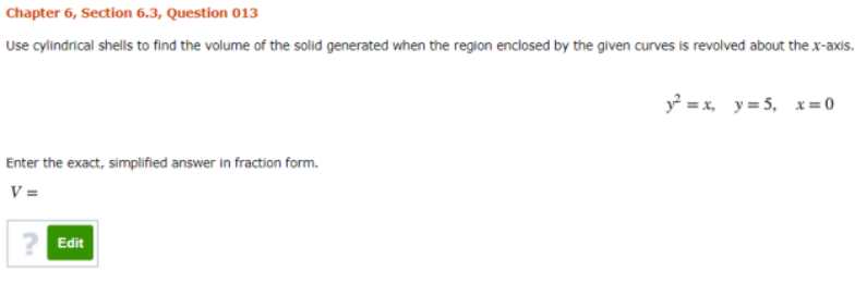 Solved Chapter 6, Section 6.3, Question 009 Use cylindrical | Chegg.com