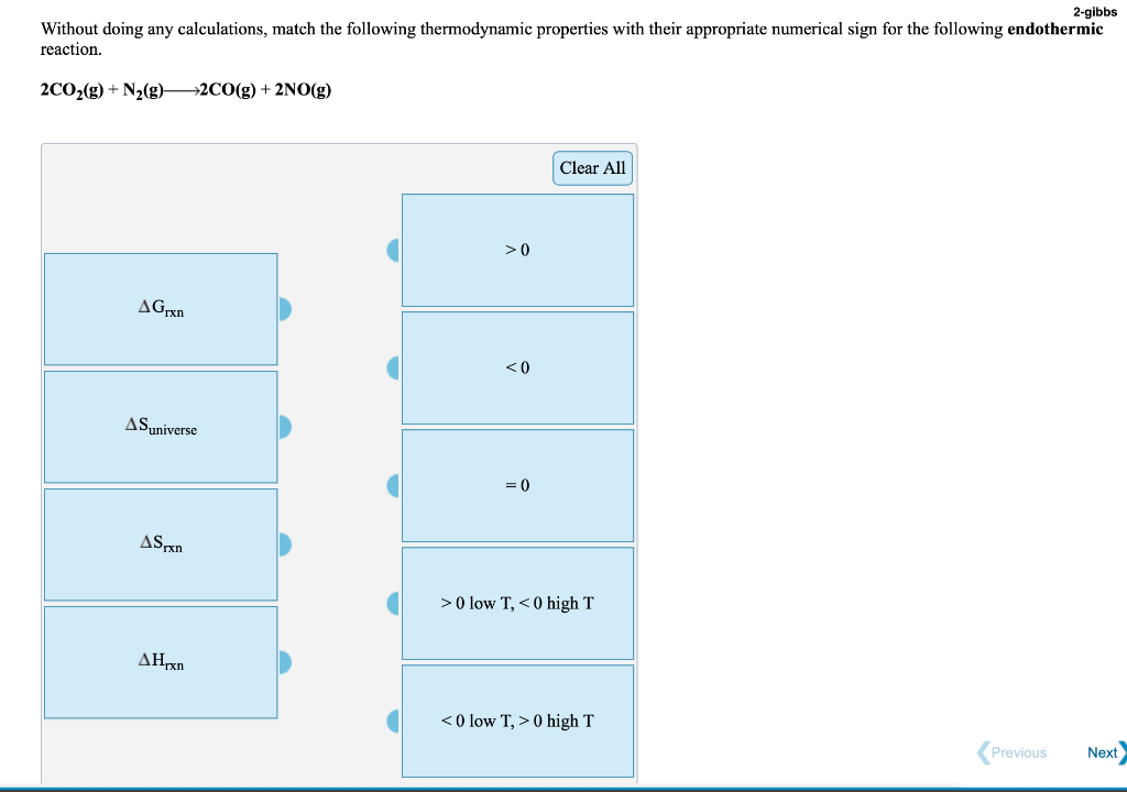 Solved 2-gibbs Without doing any calculations, match the | Chegg.com