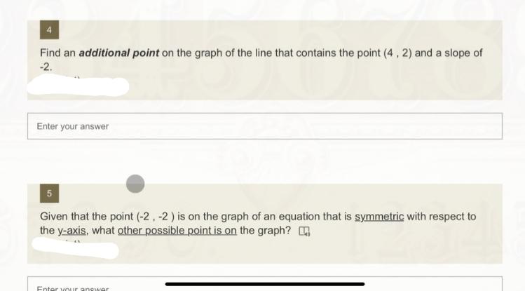 Solved Find an additional point on the graph of the line | Chegg.com