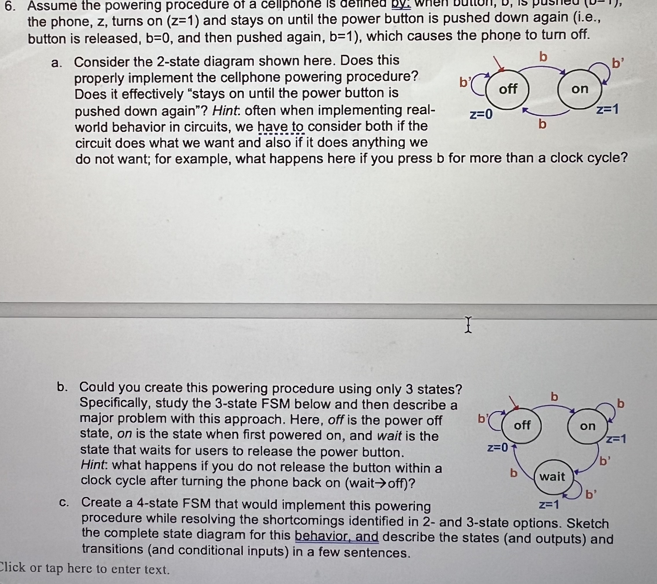 Solved Assume the powering procedure of a cellphone is the | Chegg.com