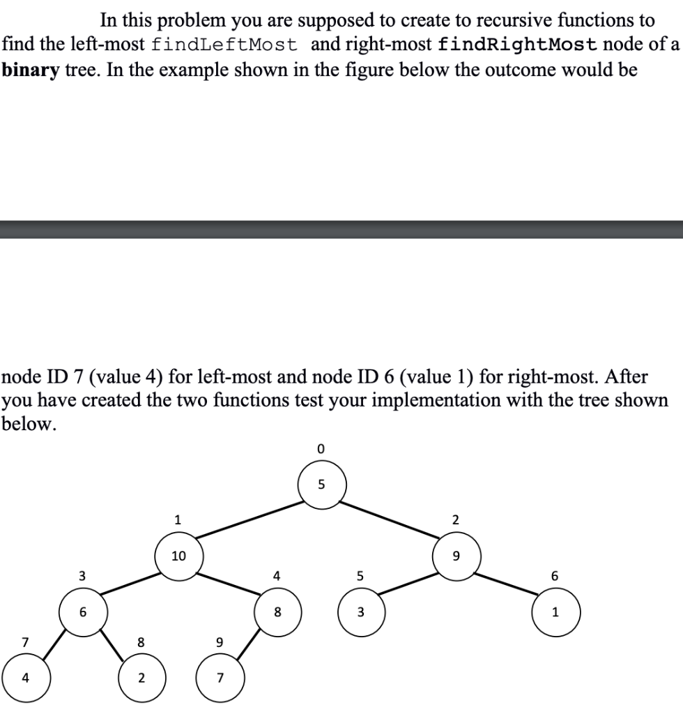Solved In this problem you are supposed to create to | Chegg.com