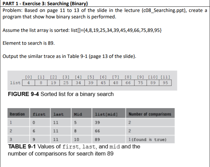 Solved RT 1 - Exercise 1: Searching (Sequential) Problem: | Chegg.com