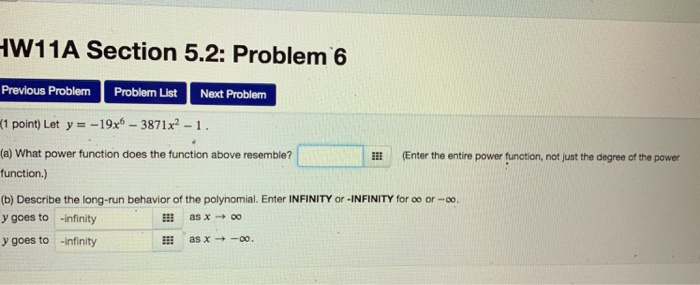 Solved W11A Section 5.2: Problem 6 Previous Problem Problem | Chegg.com