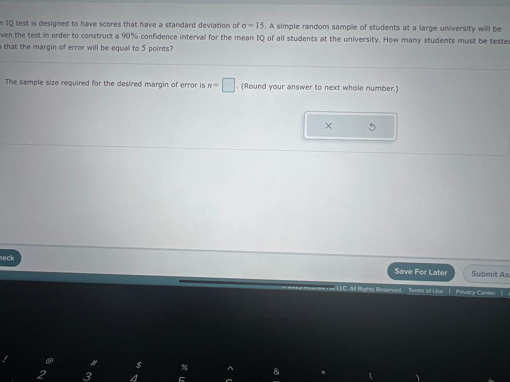 Solved IQ test is designed to have scores that have a | Chegg.com