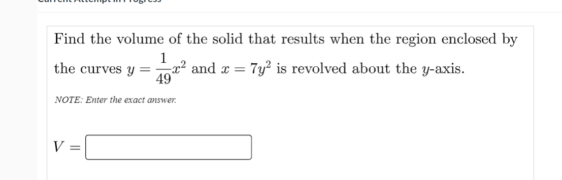 [Solved]: Find the volume of the solid that results when t