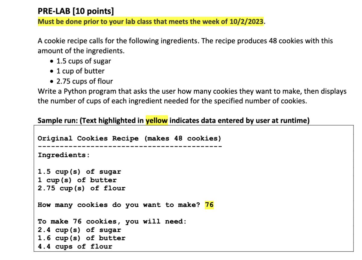 Solved Must be done prior to your lab class that meets the | Chegg.com