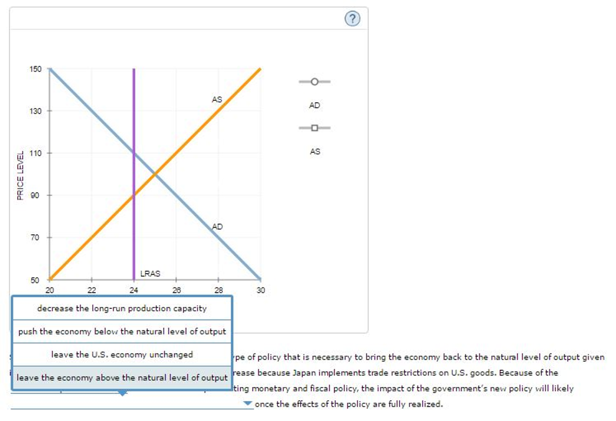 Solved 5. Use of discretionary policy to stabilize the | Chegg.com