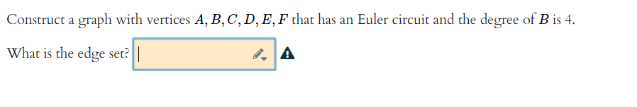 Solved Construct a graph with vertices A,B,C,D,E,F that has | Chegg.com