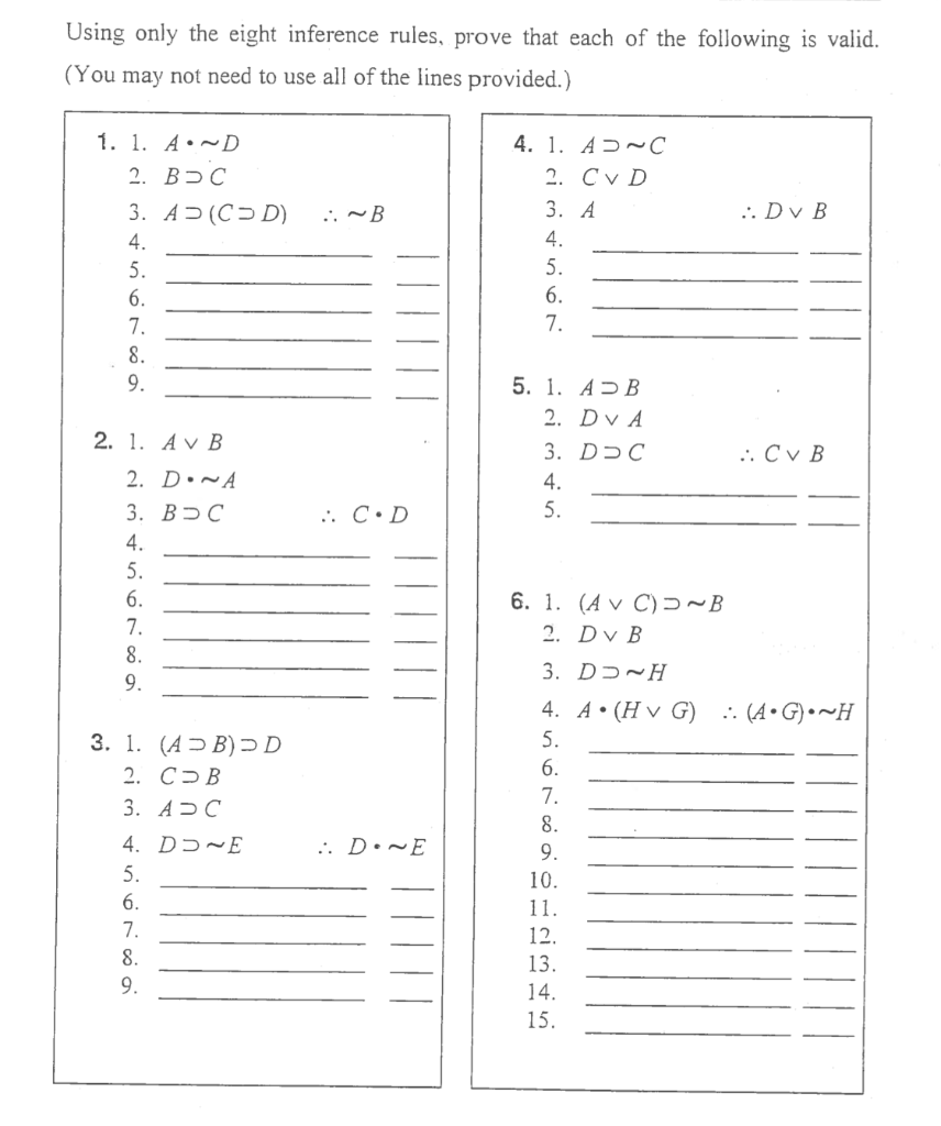 Solved Using only the eight inference rules, prove that each | Chegg.com