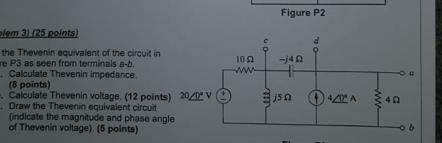 Solved Figure P2 blem 3) (25 points) 10 2 -1492 the Thevenin | Chegg.com