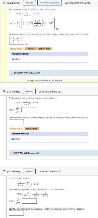 Solved 21. 10/2 Points DETAILS PREVIOUS ANSWERS LARCALC10 | Chegg.com Solved 21. 10/2 Points DETAILS PREVIOUS ANSWERS LARCALC10 | Chegg.com