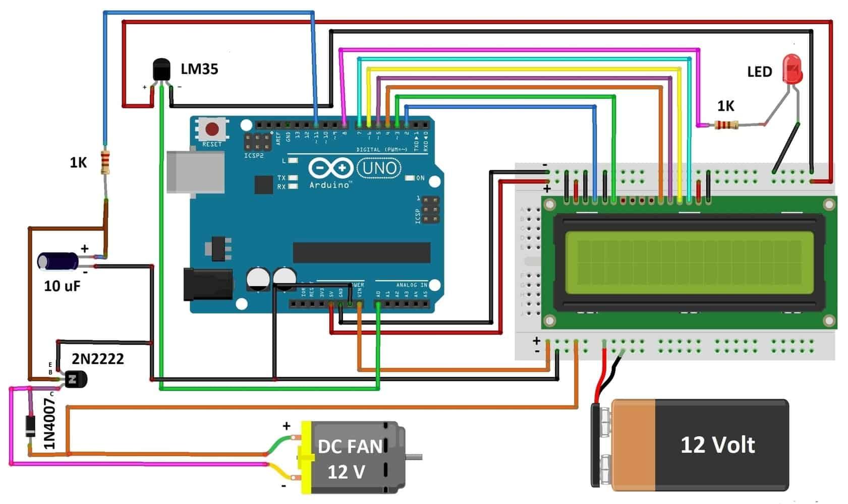 Solved Hi, what is the use of the 10uF capacitor in this | Chegg.com