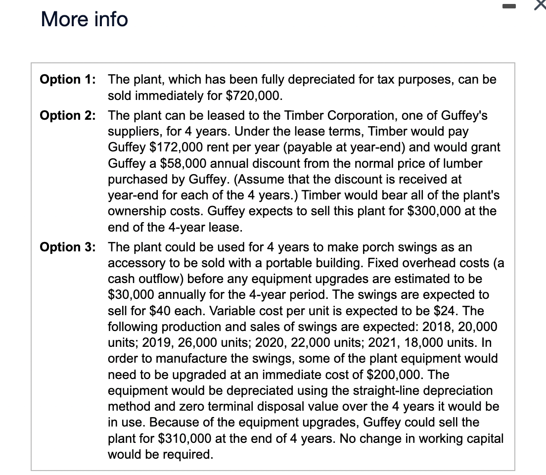 Requirement 1. Calculate net present value of each of | Chegg.com