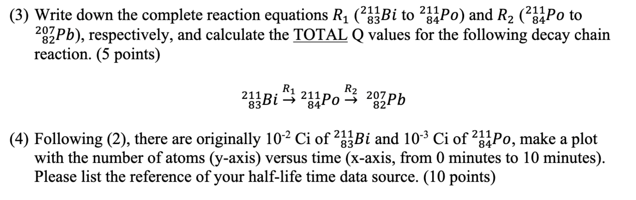 Solved 3) Write down the complete reaction equations | Chegg.com