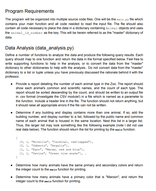 Solved Background For this assignment you'll be reading in a | Chegg.com