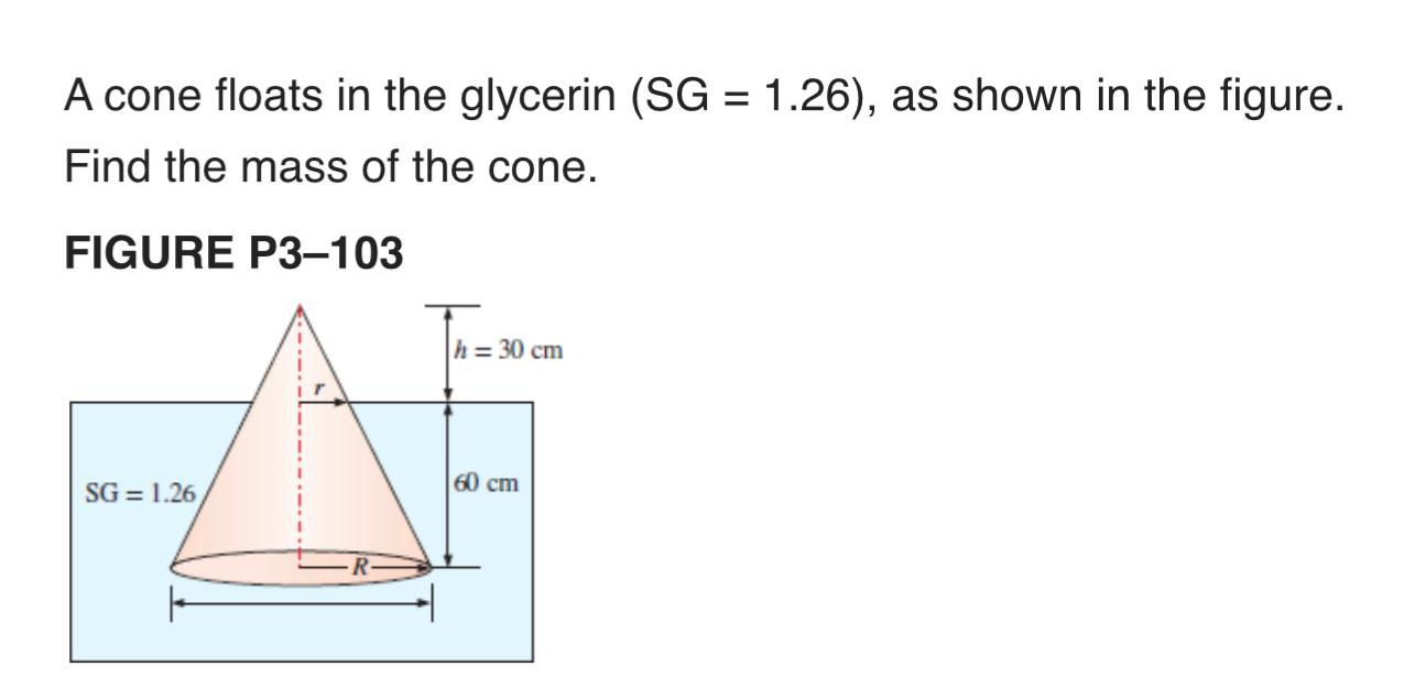 Solved The radius is expressed as R for the total volume | Chegg.com