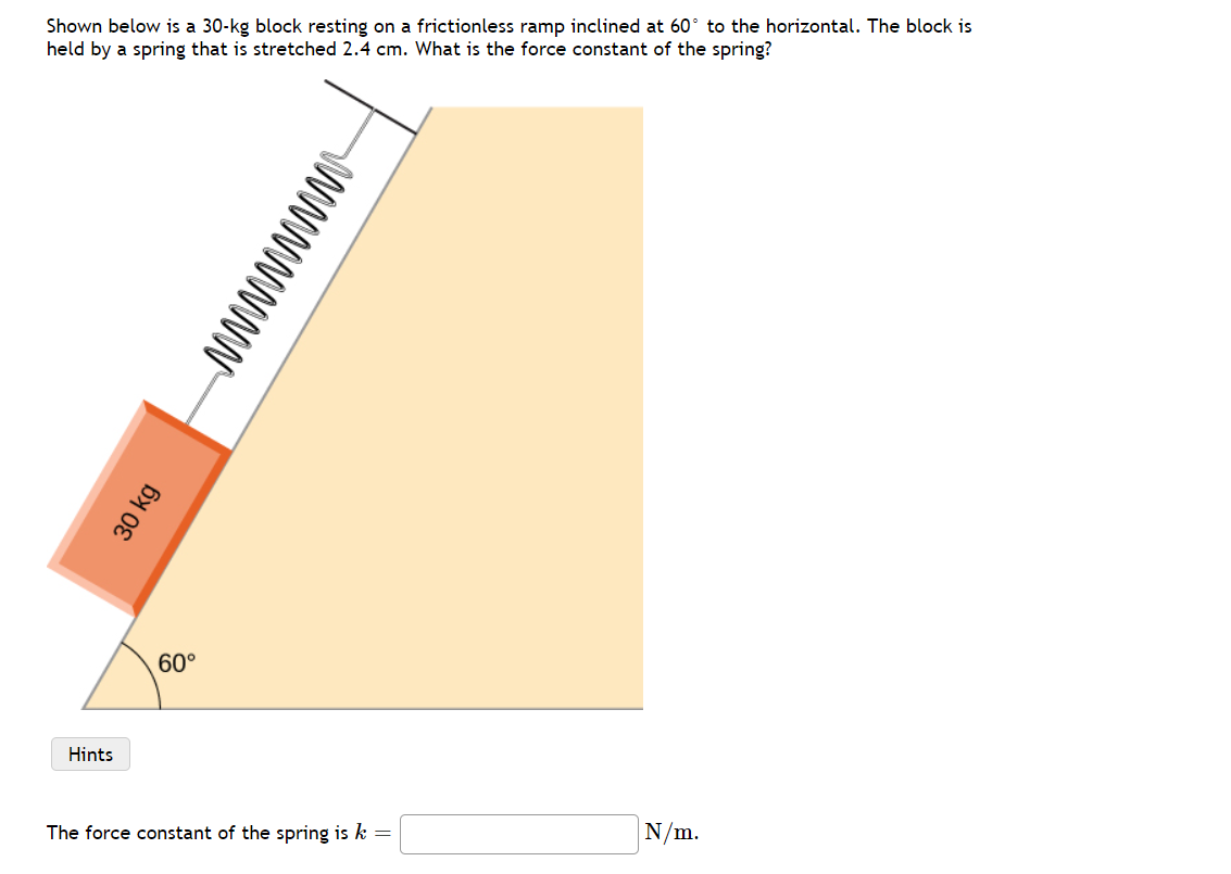 Solved Shown below is a 30−kg block resting on a | Chegg.com