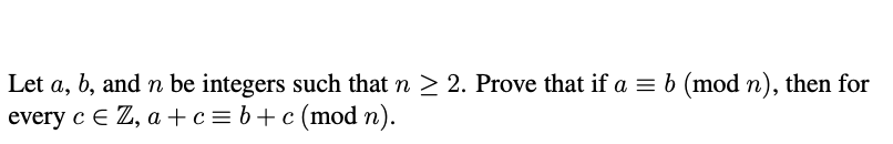 Solved Let a, b, and n be integers such that n > 2. Prove | Chegg.com