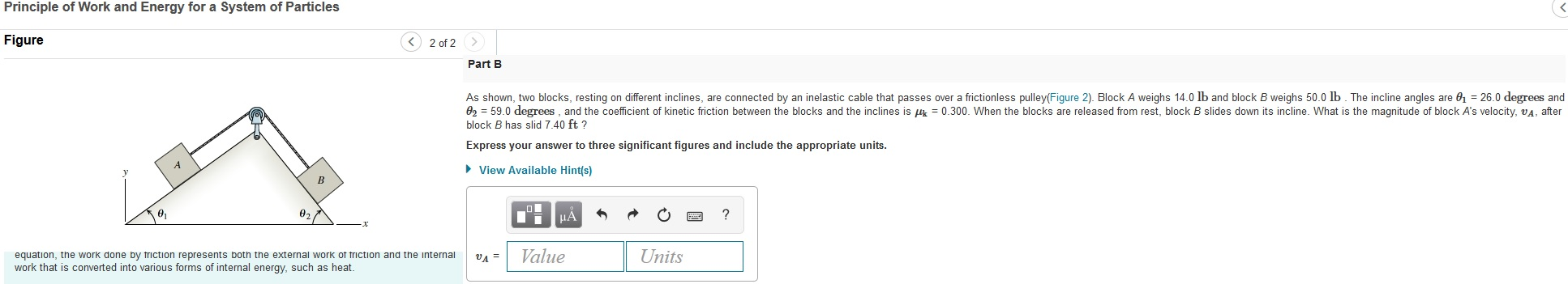 Solved As shown, two blocks, resting on different inclines, | Chegg.com