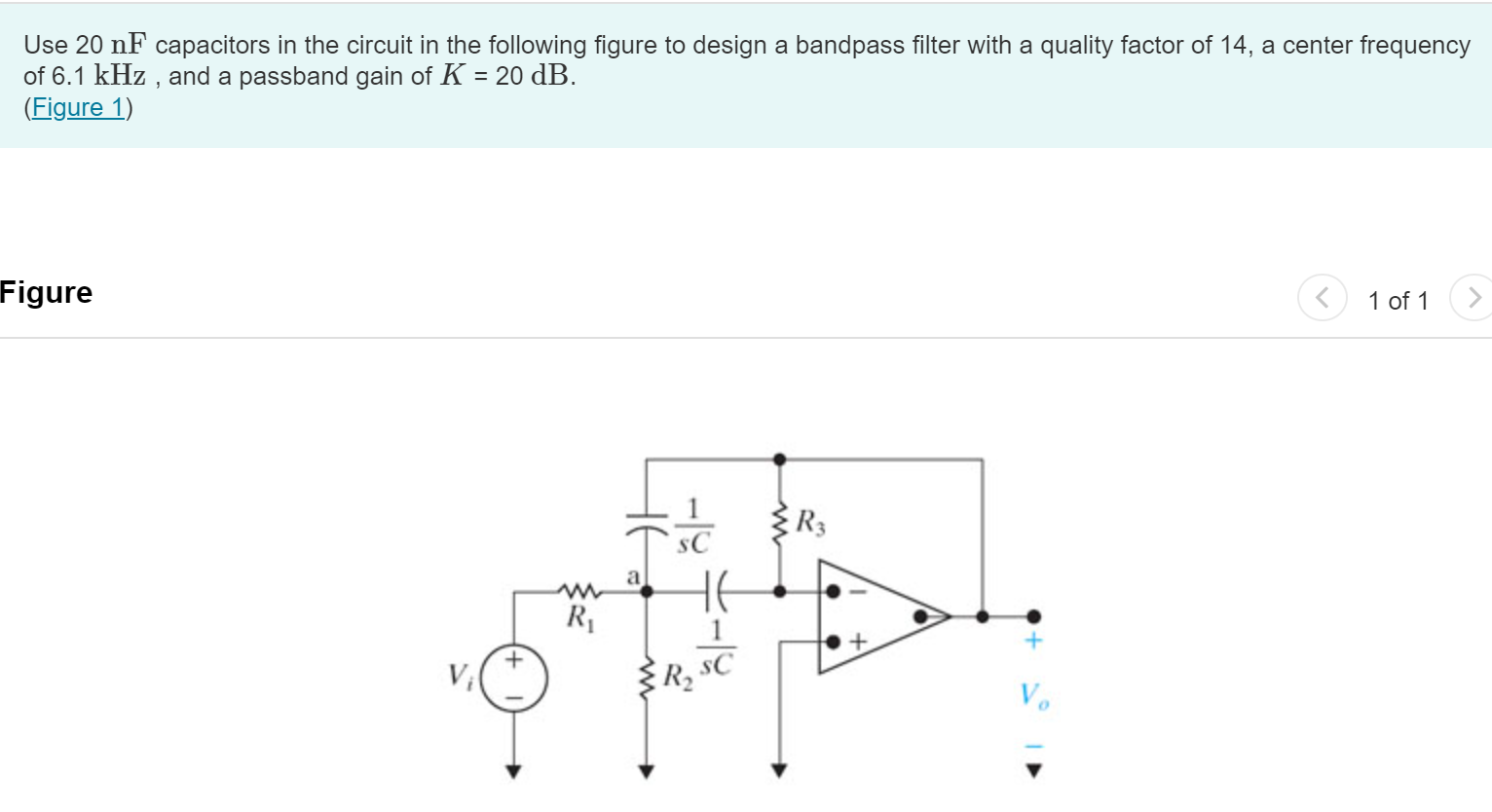 Solved Use 20nF capacitors in the circuit in the following | Chegg.com