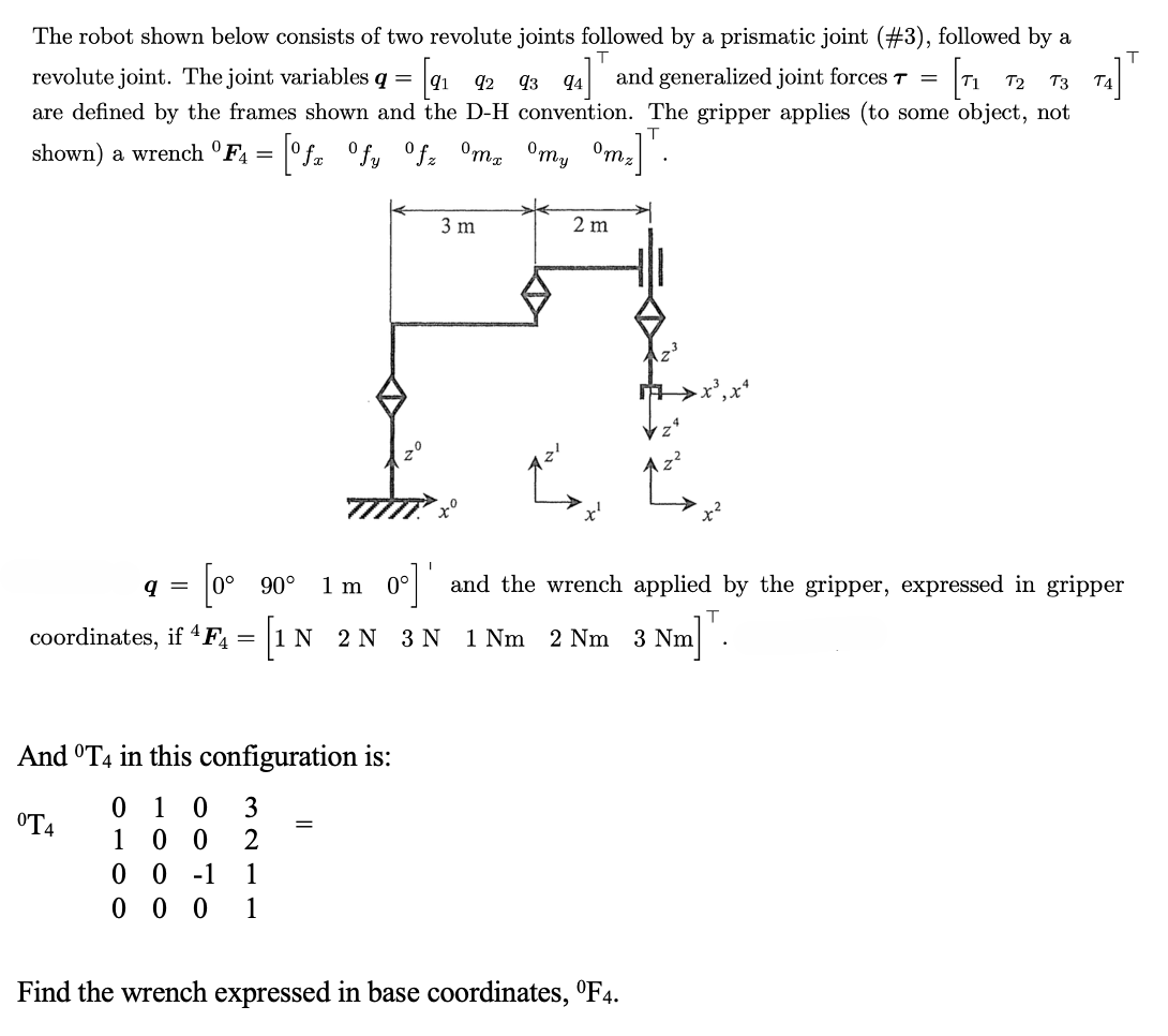 Solved The robot shown below consists of two revolute joints | Chegg.com