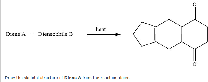 Solved Draw the skeletal structure of Diene A from the | Chegg.com